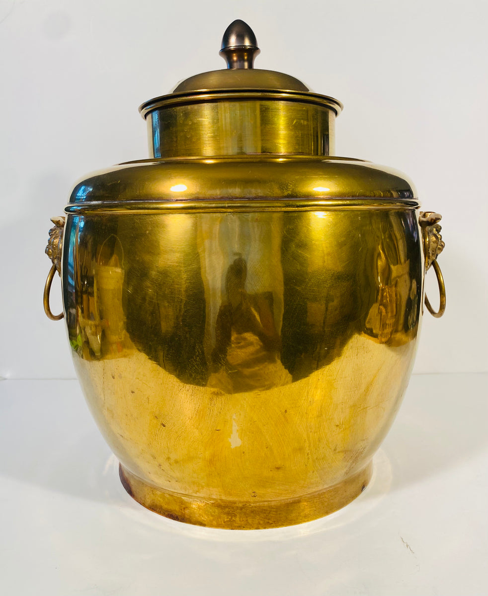 Large Vintage Brass Chinese Foo Dog Hot Water Samovar Dispenser – The ...